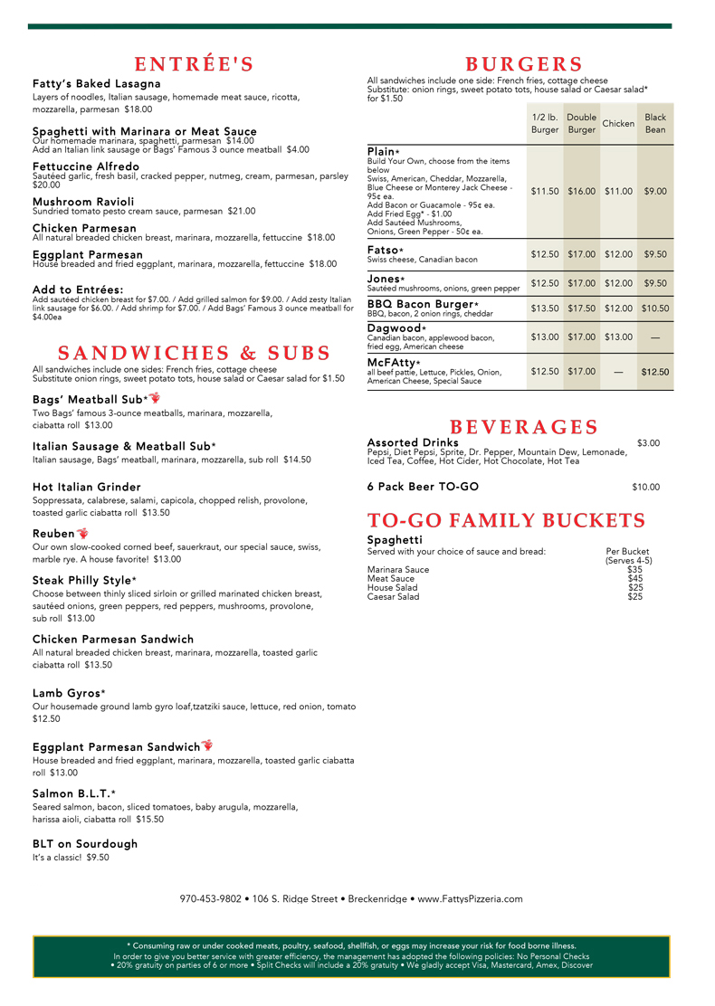 To Go | Fattyspizzeria