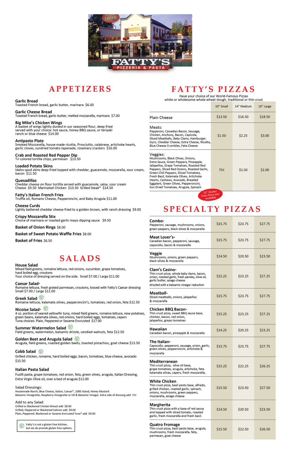 Fatty’s Menu | Fattyspizzeria